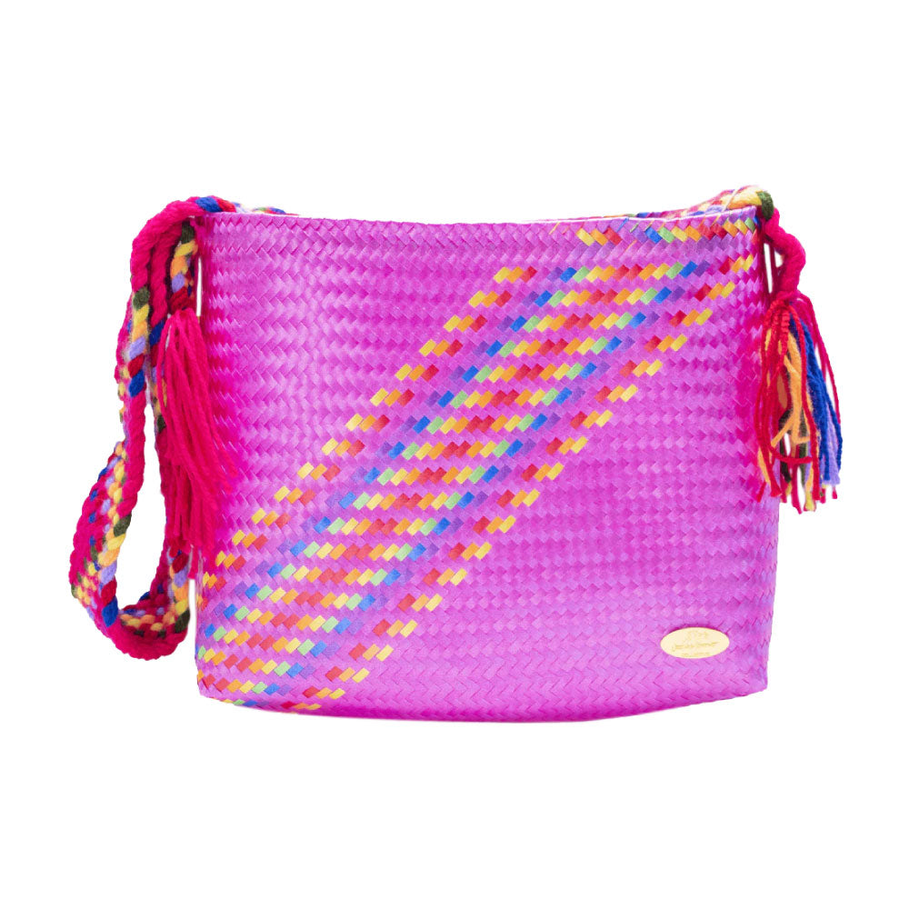 Colleen Crossbody in Pink Splash of Rainbow – Alfredo Barraza Boutique